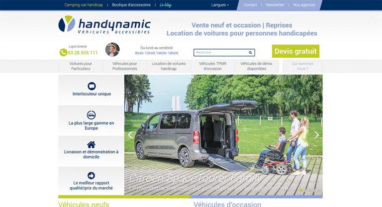 Handynamic vous présente son nouveau site internet ! | Voiture et handicap